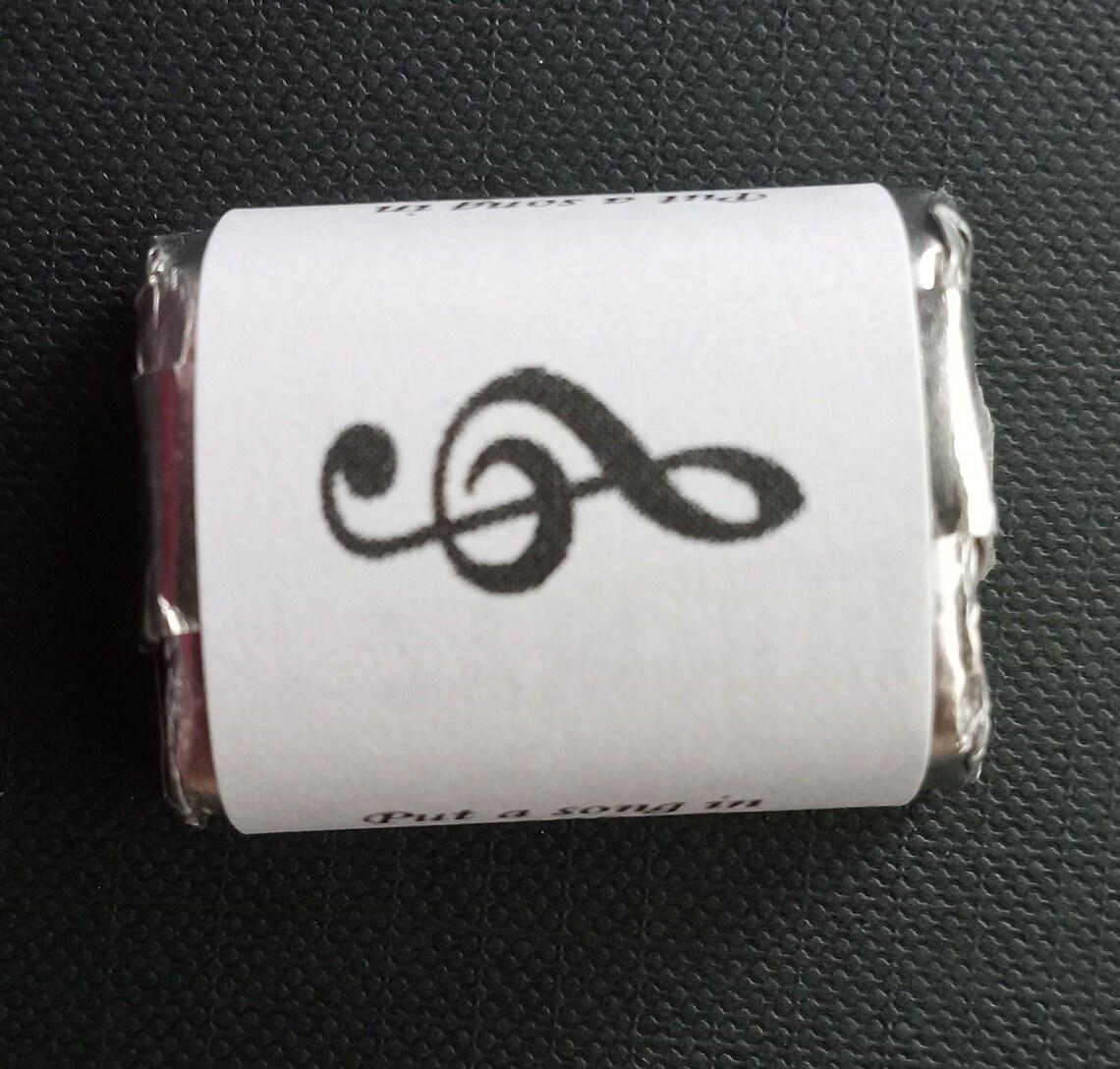 Musical Note Candy Bar Wrapper, Mini Candy Bar Wrapper, Best Candy ...