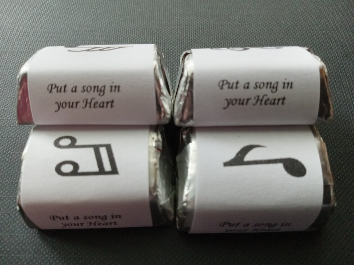 Musical Note Candy Bar Wrapper, Mini Candy Bar Wrapper, Best Candy ...