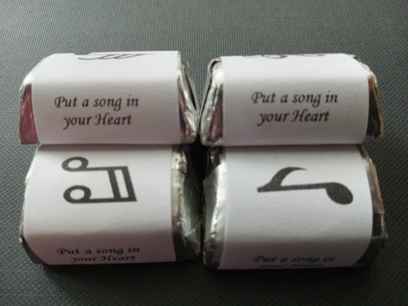 Musical Note Candy Bar Wrapper, Mini Candy Bar Wrapper, Best Candy ...