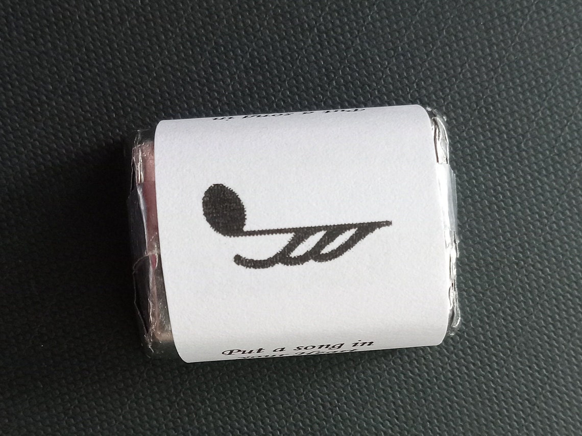 Musical Note Candy Bar Wrapper, Mini Candy Bar Wrapper, Best Candy ...