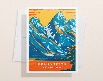 Grand Teton Park Note Card - Etsy
