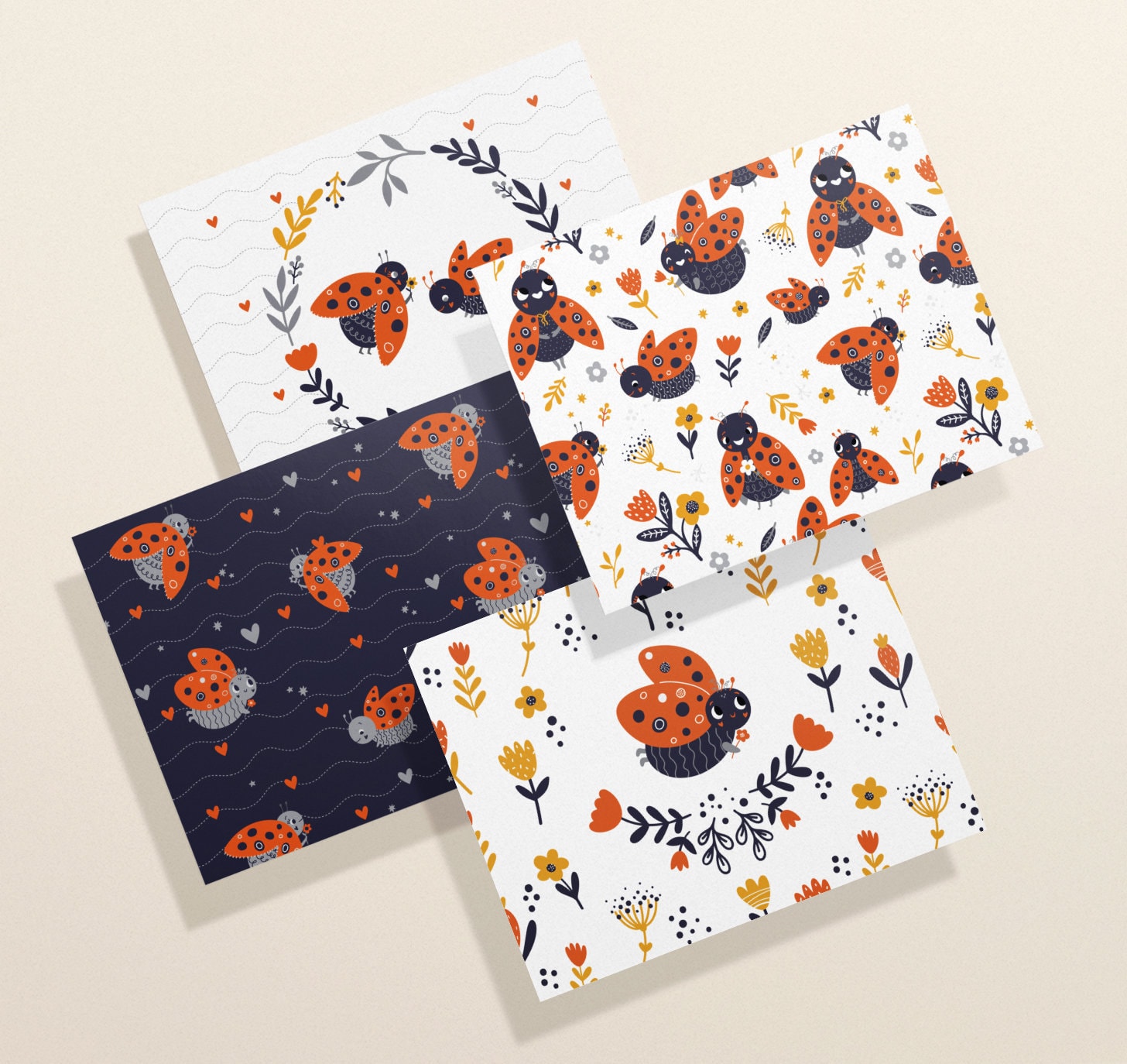 Ladybug Greeting Cards Assorted Note Card Stationery Pack - Etsy