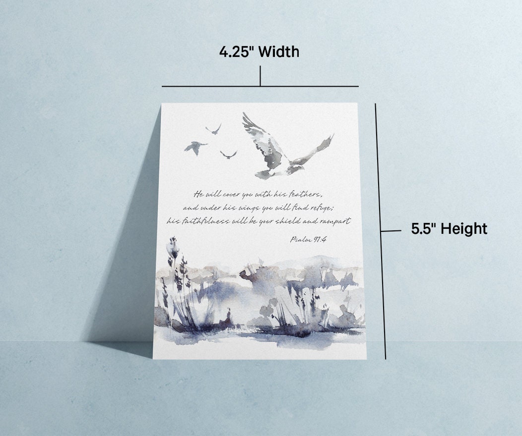 Gray Christian Scripture Greeting Cards Bible Verse Cards - Etsy