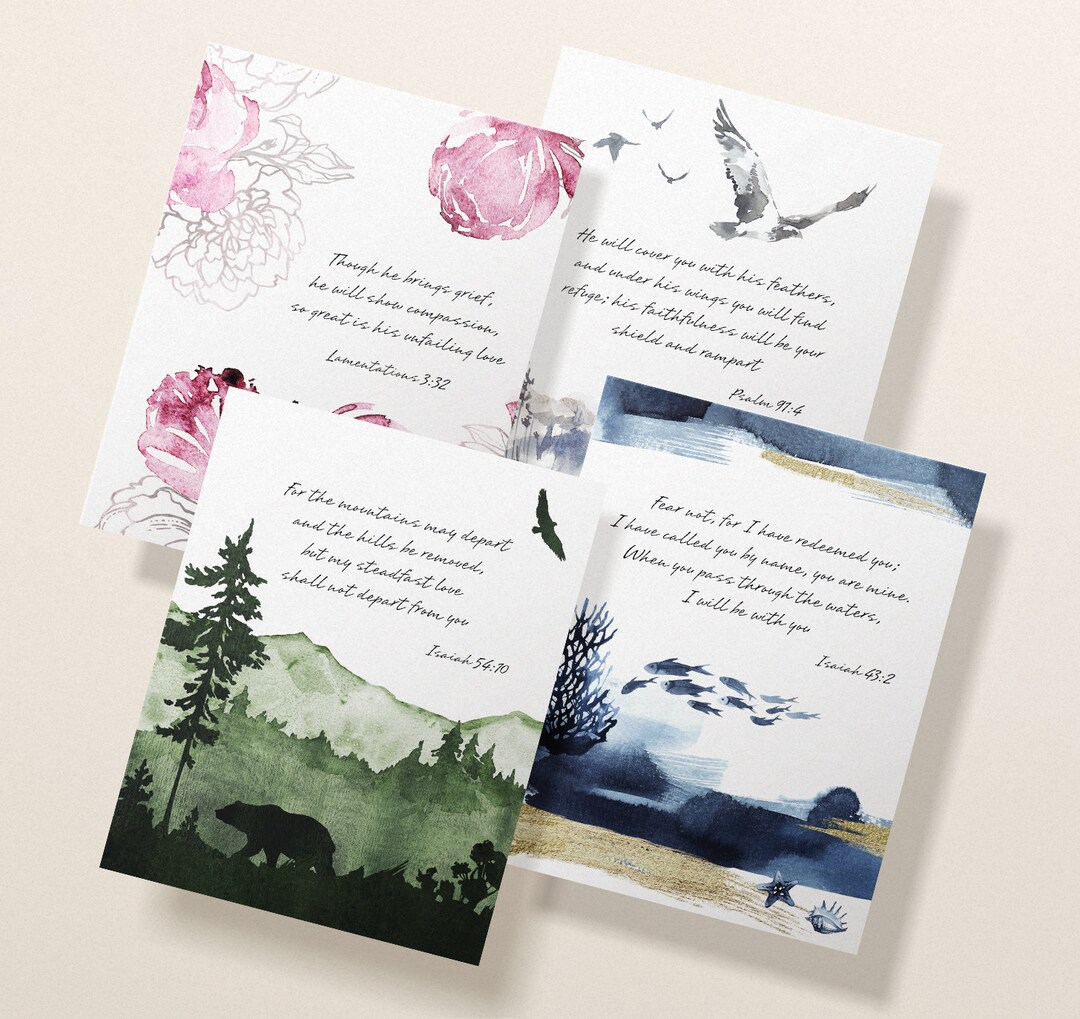 Christian Greeting Cards Scripture Cards for Sympathy, Encouragement ...