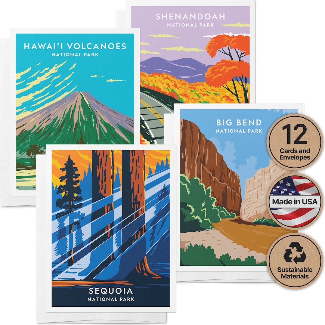 National Park Greeting Cards | USA Park Post Cards | Parks Souvenir ...