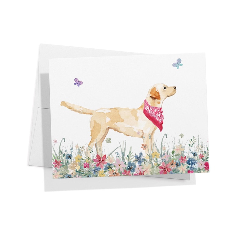 Dog Stationery Set: Labrador Retriever Art - Blank Inside, Eco Friendly ...