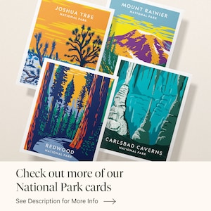 National Park Greeting Cards | Set 2 | Vintage USA Parks | Gift for ...