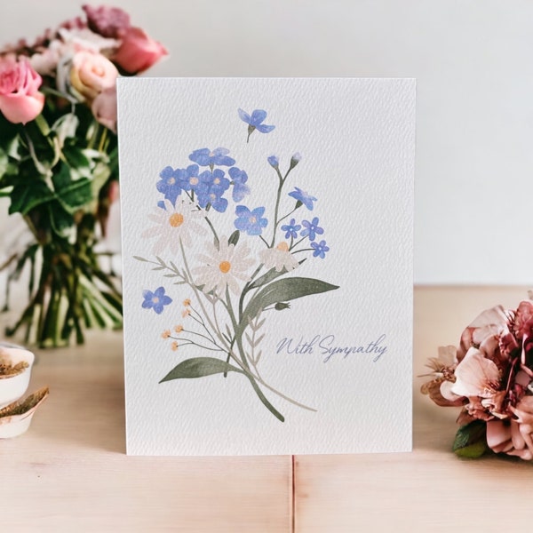 Modern Sympathy Card - Etsy