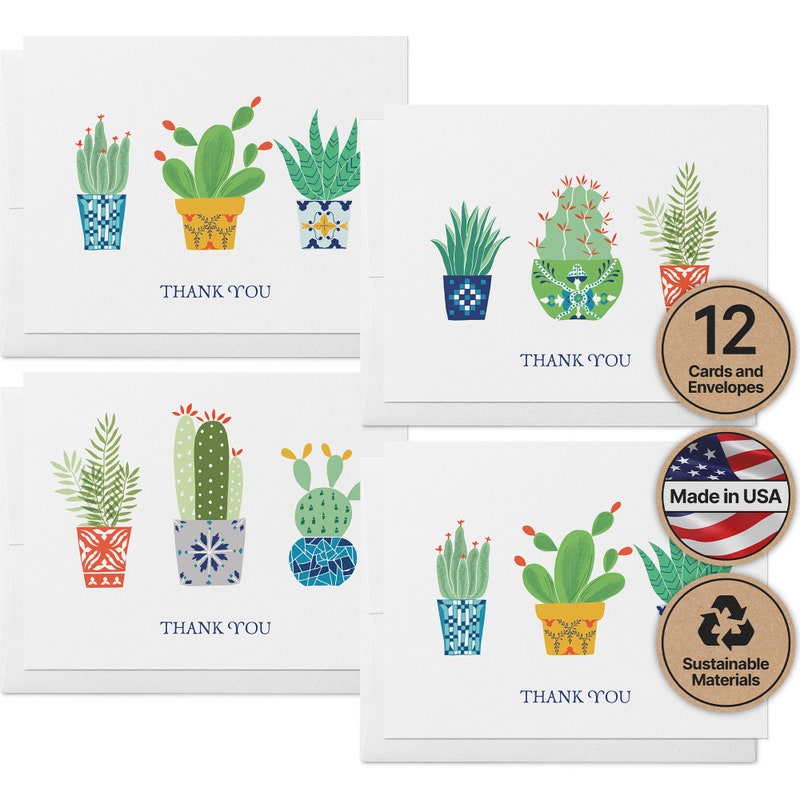 Thank You Card Set - Etsy