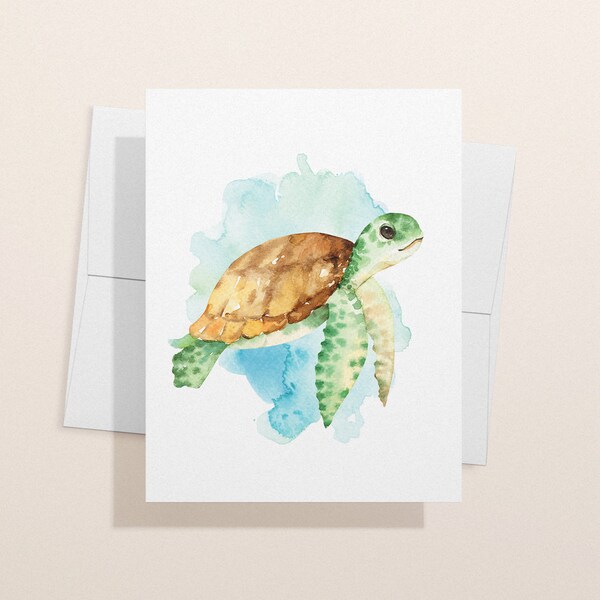 Turtle Card - Etsy