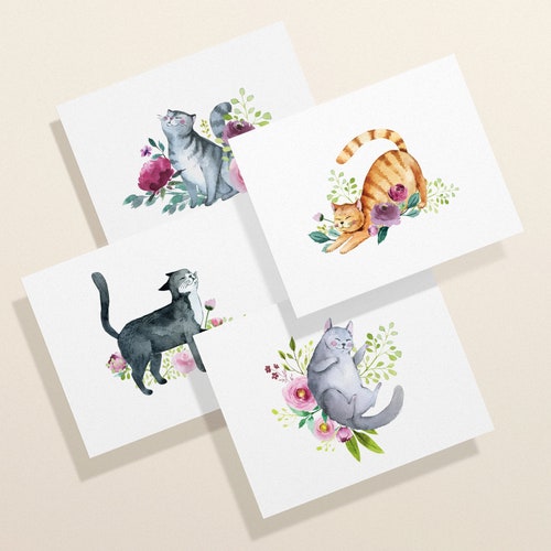 Tortoiseshell Cat Note Cards - Etsy