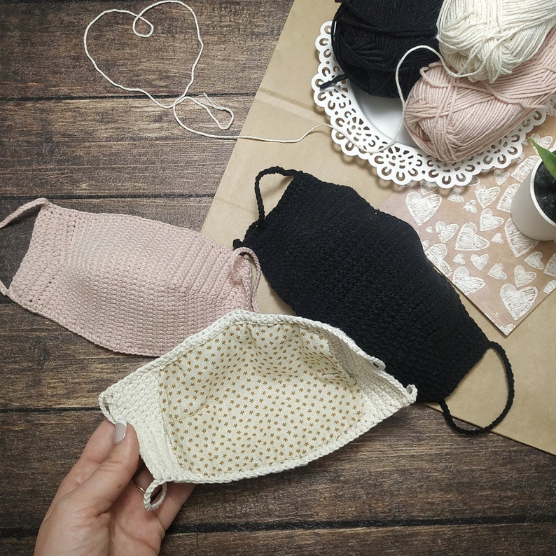 Mouth mask Crochet PATTERN for adult. Face mask and Dust rave | Etsy