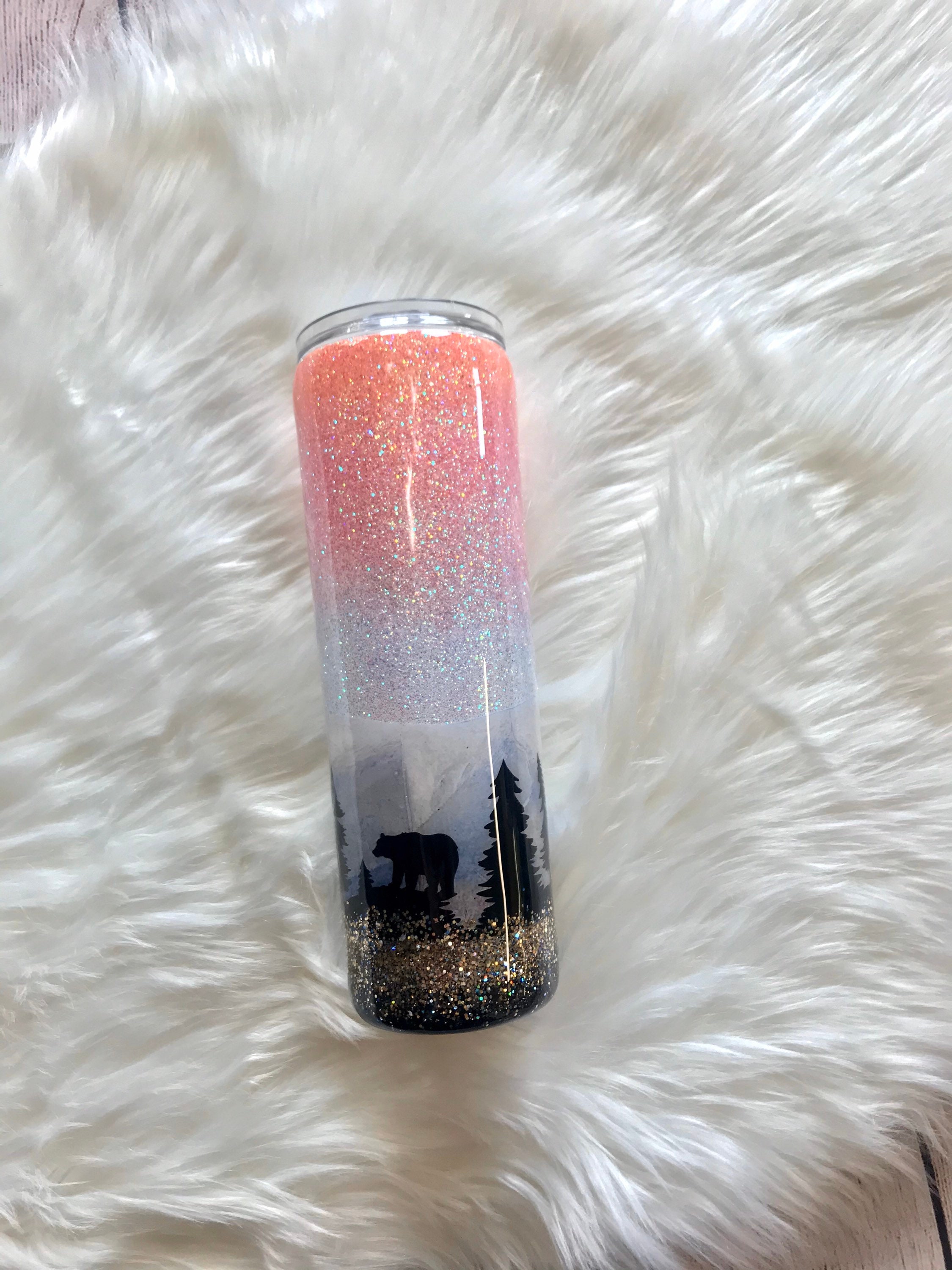 Mountain Sunset Glitter Tumbler Custom Order Extra Sparkle - Etsy