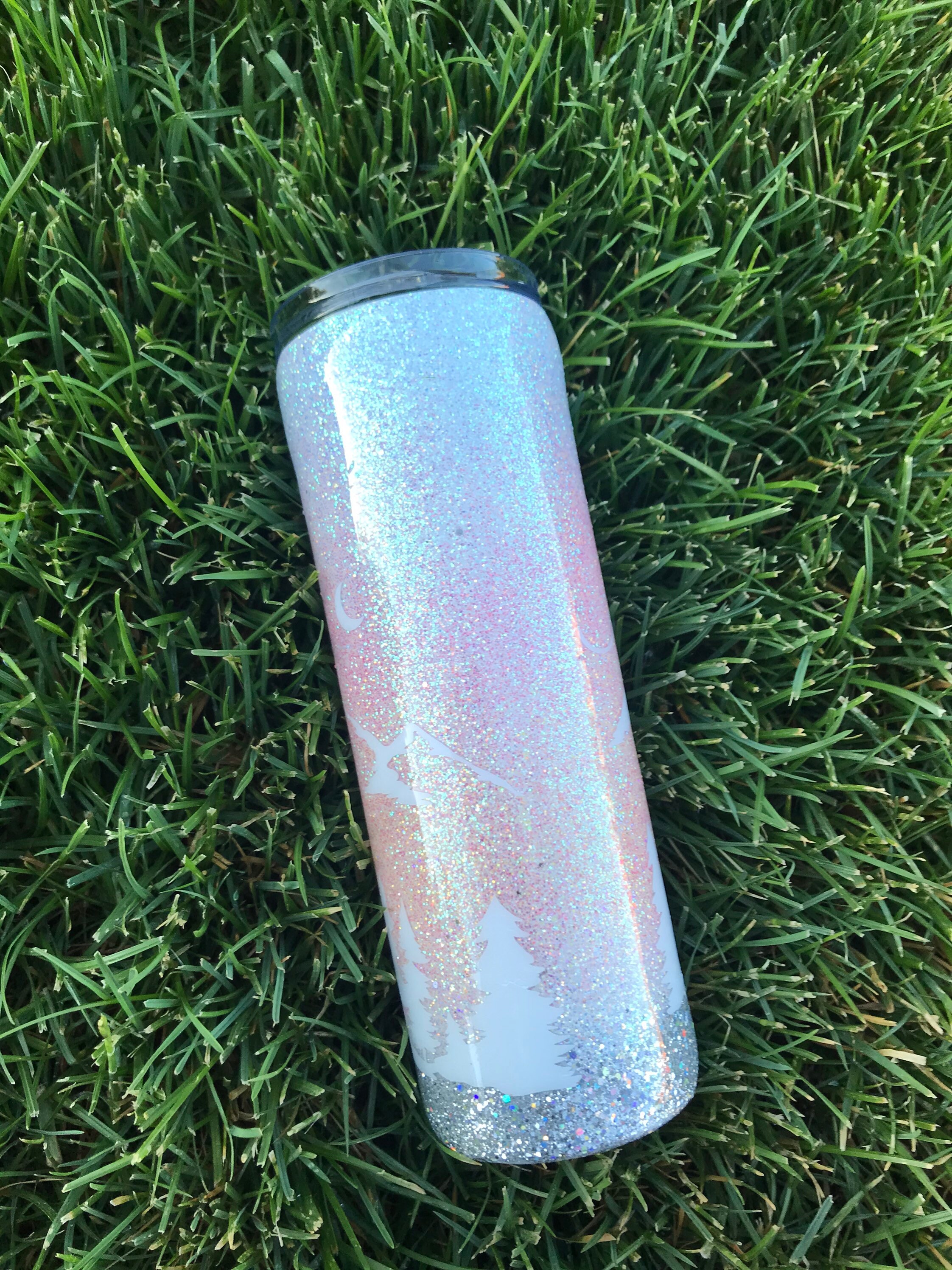 Mountain Sunset Glitter Tumbler Custom Order Extra Sparkle | Etsy