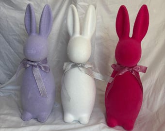 Flocked Bunny, Flocked Rabbit, Easter Bunny, Easter Rabbit, Easter ...