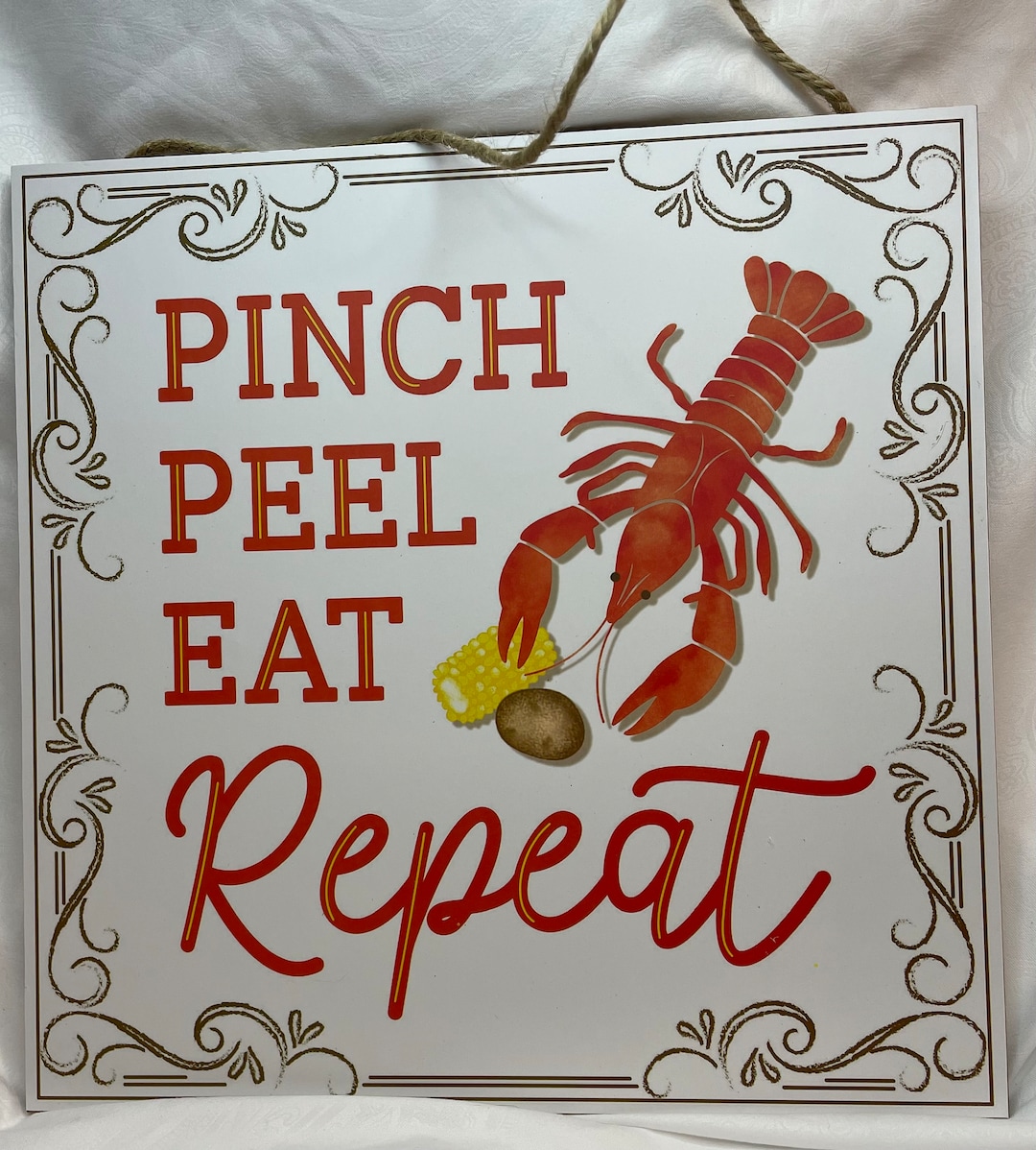 Pinch and Peel Crawfish Sign Wreath Sign / Door Hanger - Etsy