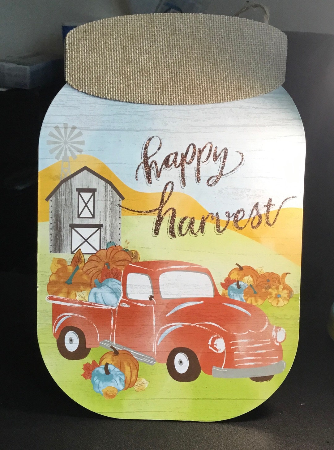 Happy Harvest Wreath Sign / Door Hanger - Etsy