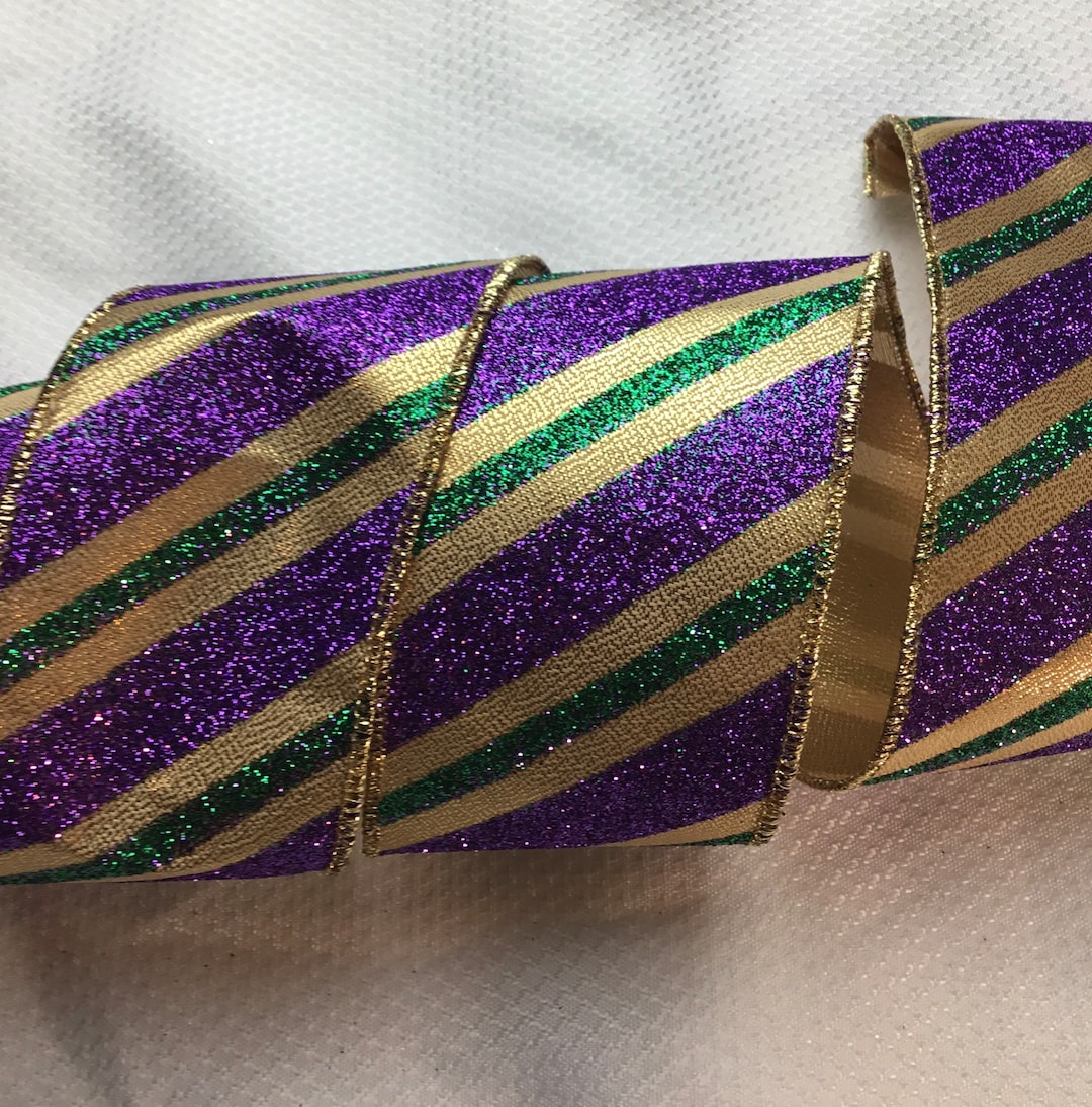 Diagonal Mardi Gras Stripes - Etsy