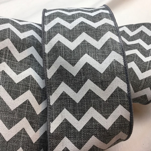 Gray Chevron Ribbon - Etsy