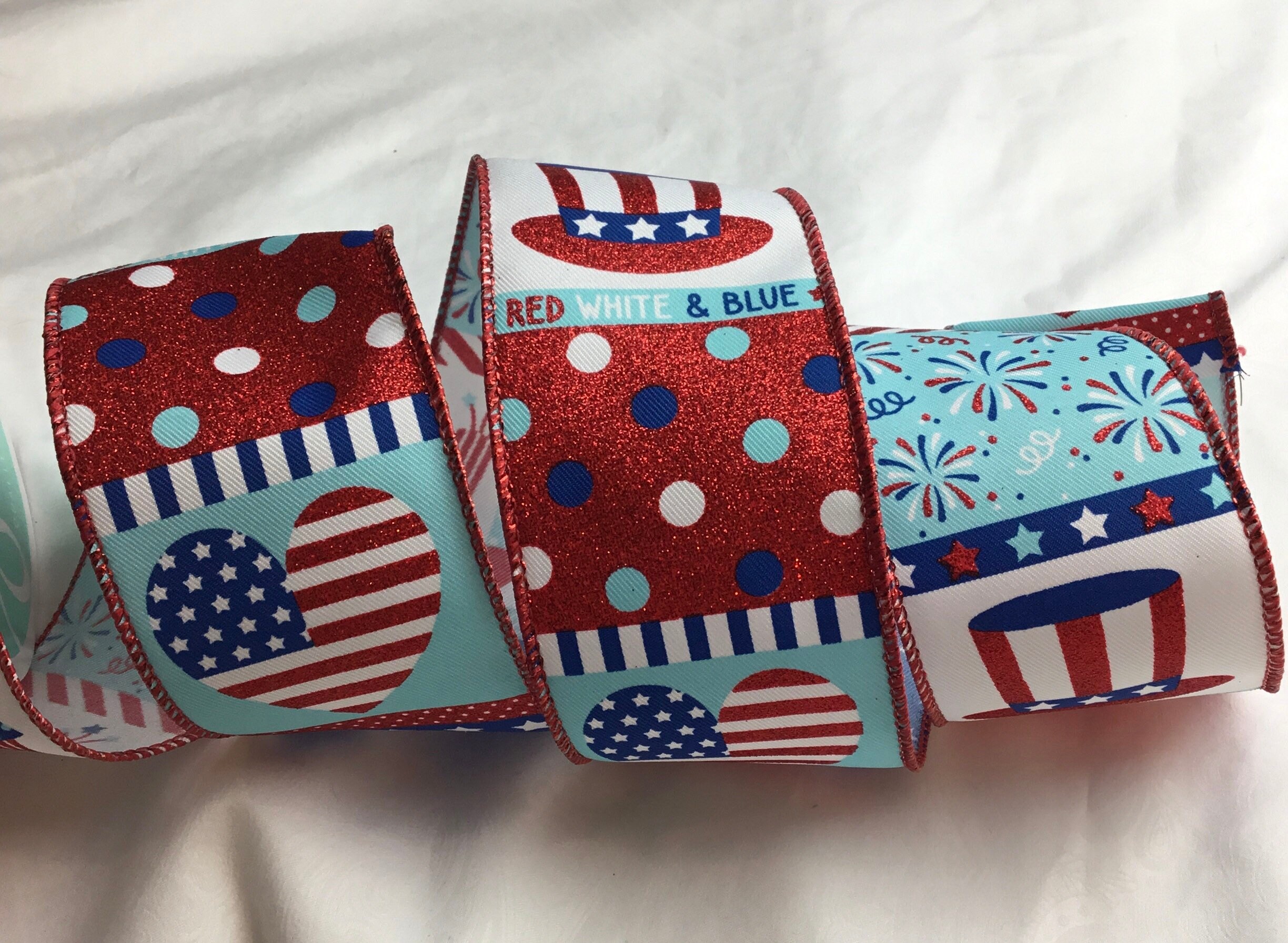 Patriotic Block Ribbon - Etsy