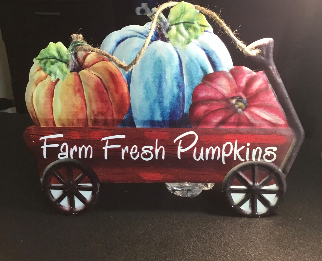 Farm Fresh Wagon Wreath Sign - Etsy