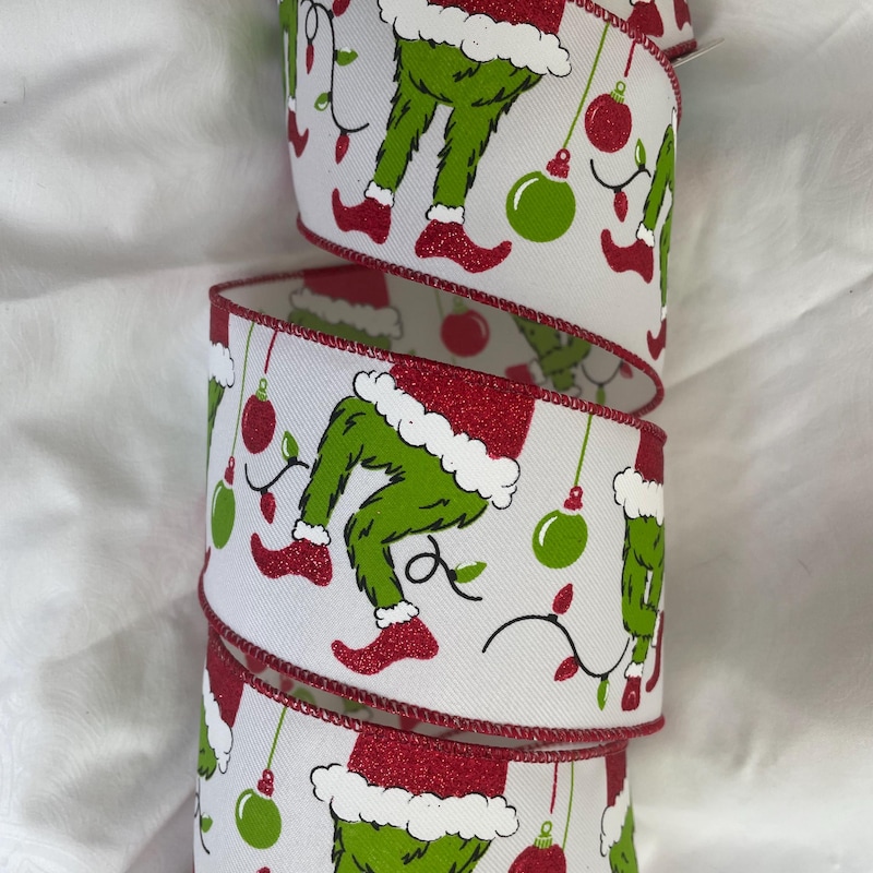 Grinch Ribbon - Etsy UK