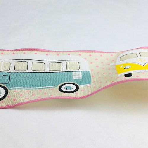 Vintage Bus Wired Ribbon by the Roll 2.5 X 10 Yards | Etsy
