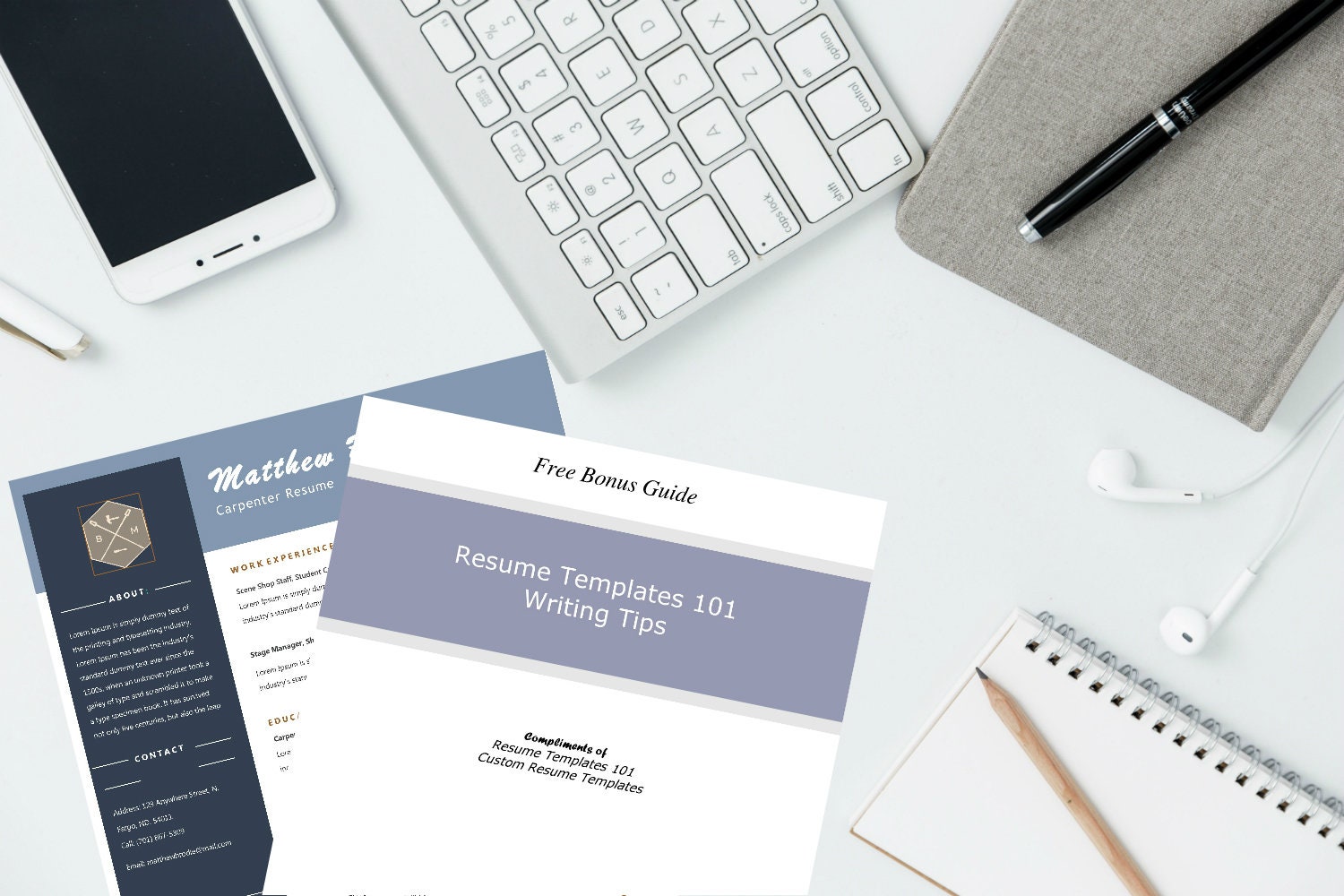 Construction Resume Template Bundle | Carpenter Project Manager ...