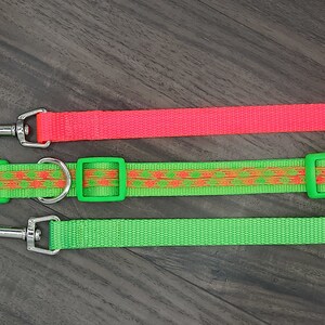 Neon Green & Orange Dog Collar: Adjustable Puppy Collar - Etsy