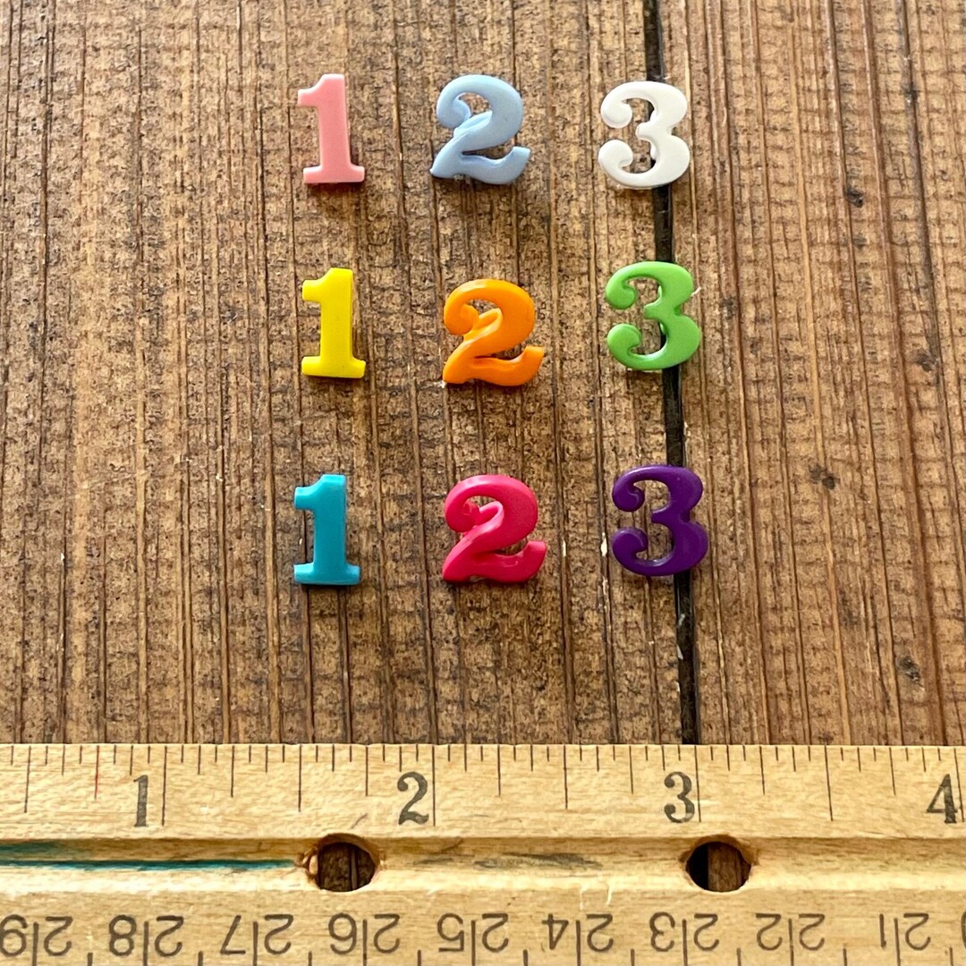 Novelty Plastic Number Buttons, 11mm Shank Style, Single - Etsy
