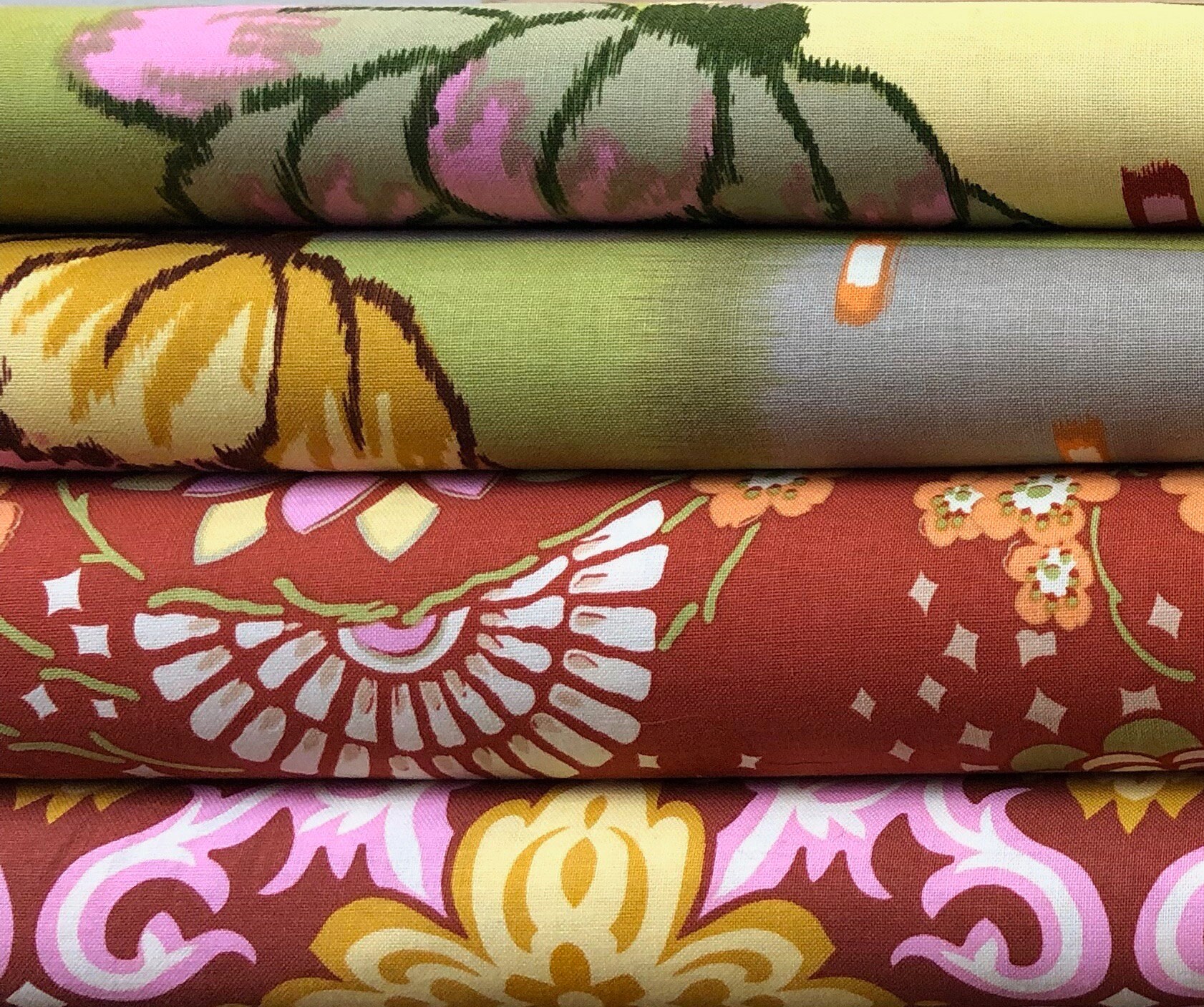 Amy Butler Fabric, Lotus Collection, Water Lily in Col. Brown, AB15 ...