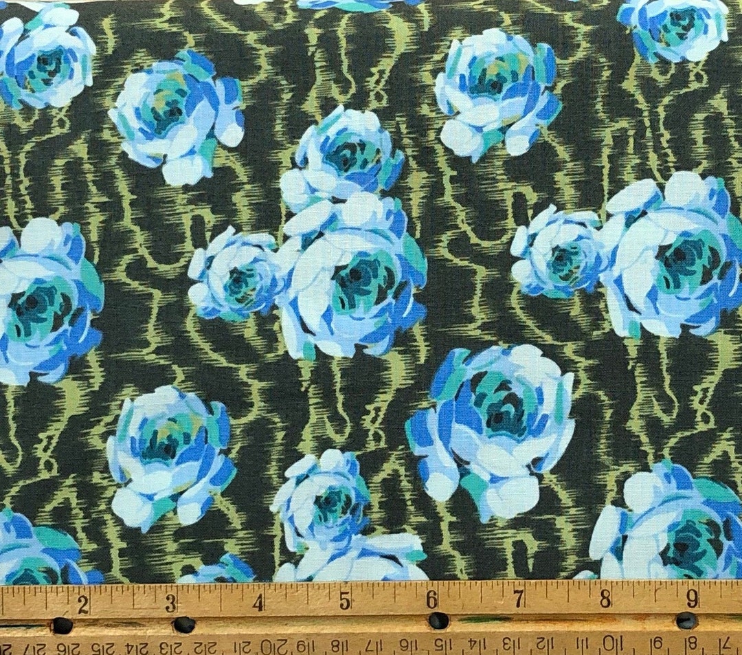 Amy Butler Fabric, Hapi Collection, Flowing Buds in Col. Emerald ...