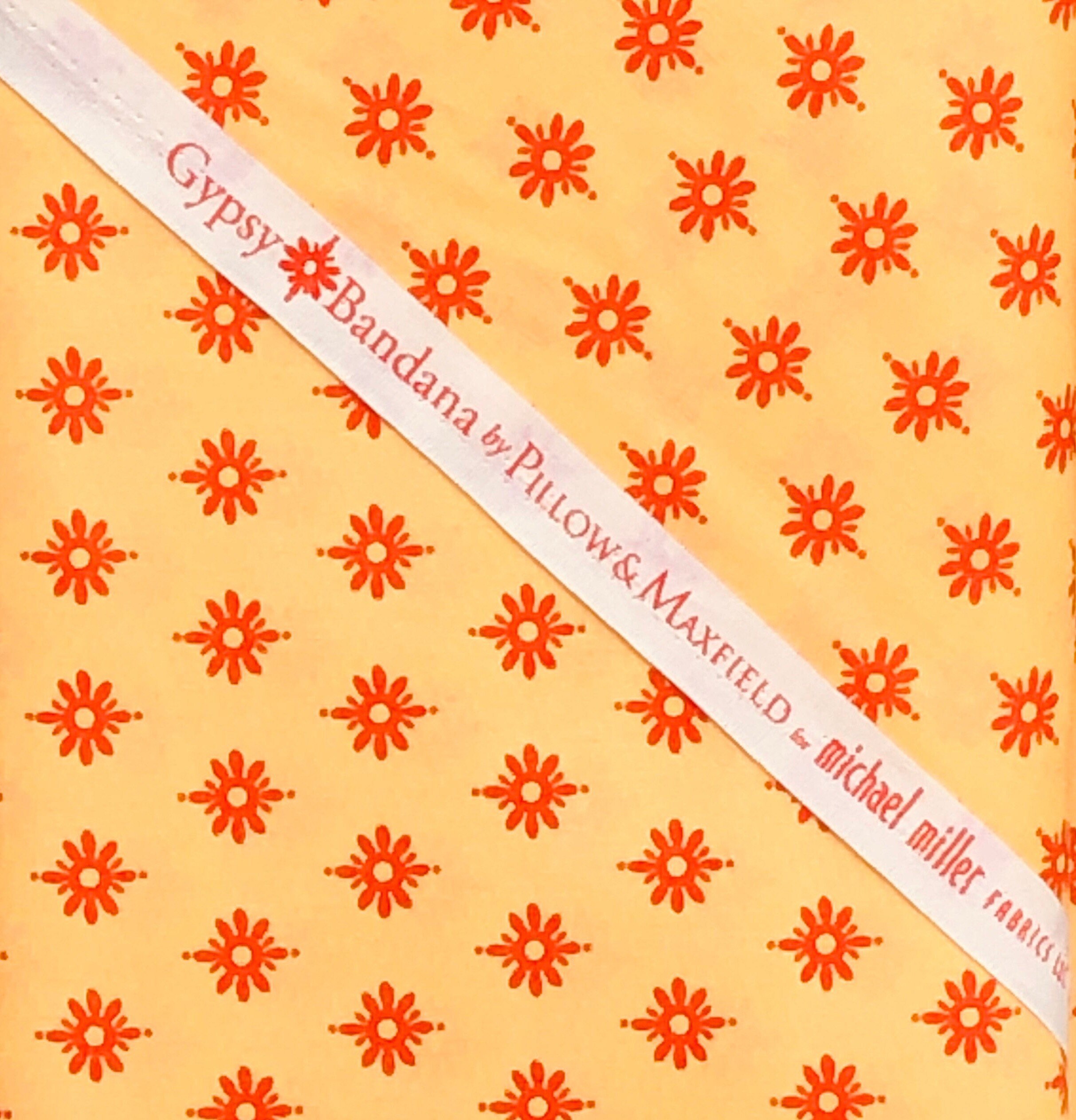 Michael Miller Fabric, Gypsy Bandana Collection, Firefly DC4610-YELL-D ...