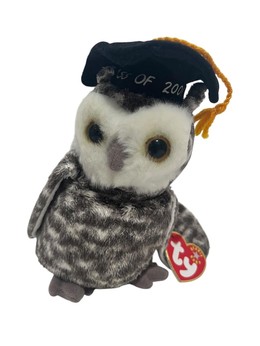 Ty Beanie Baby - Smart 2001 Graduation Owl 7" Stuffed Plush Tags ...