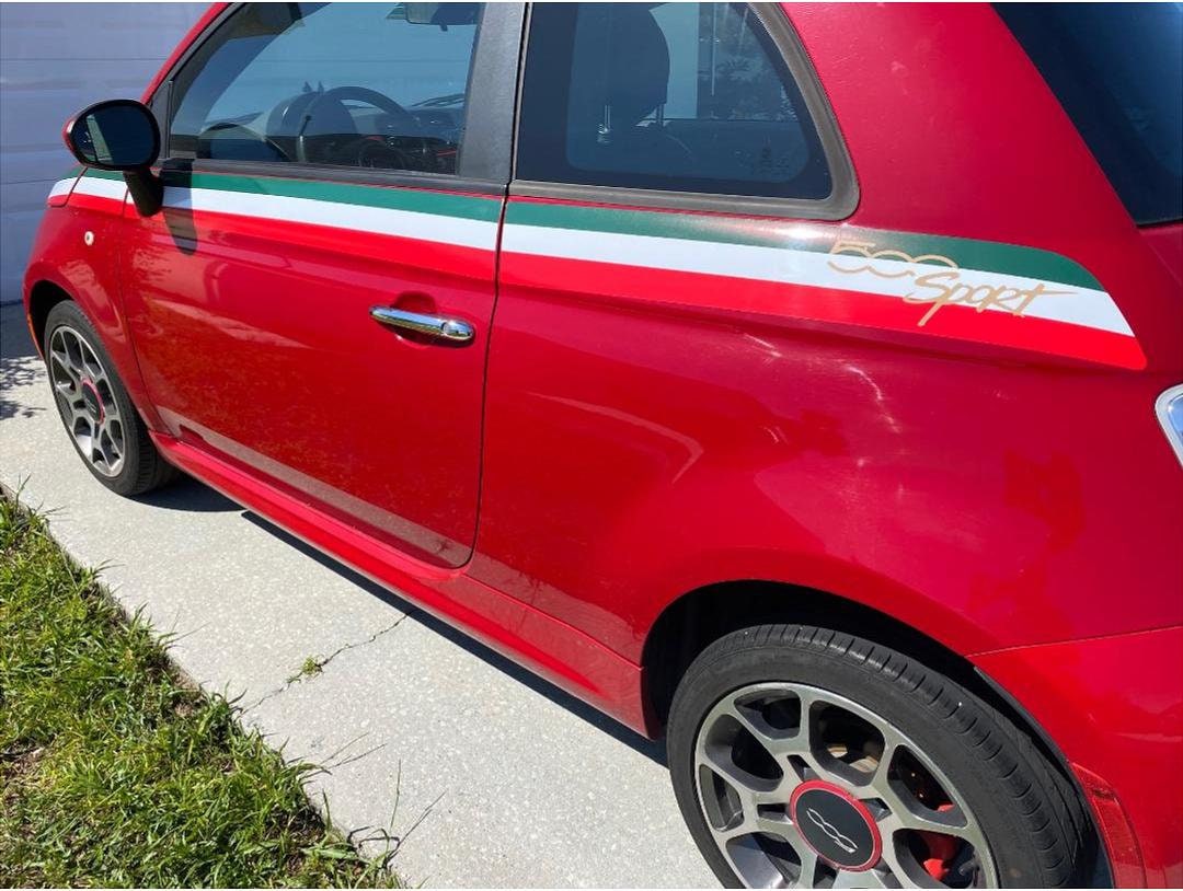 Fiat 500 SE5 Italian Flag Stripe Vinyl Graphic Stickers Lineas - Etsy