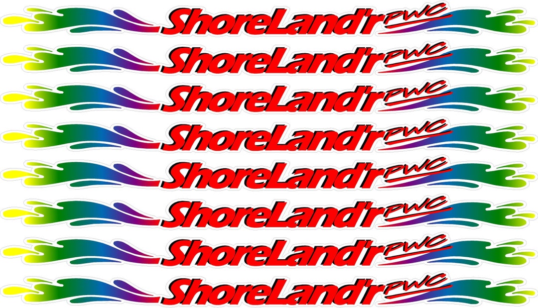 SHORELAND'R JETSKI TRAILER Decal Sticker Decal - Etsy