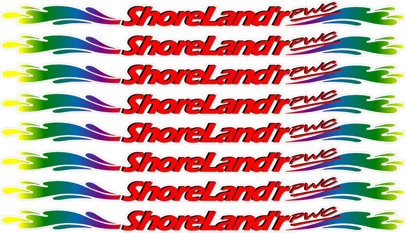 SHORELAND'R JETSKI TRAILER Decal Sticker Decal - Etsy