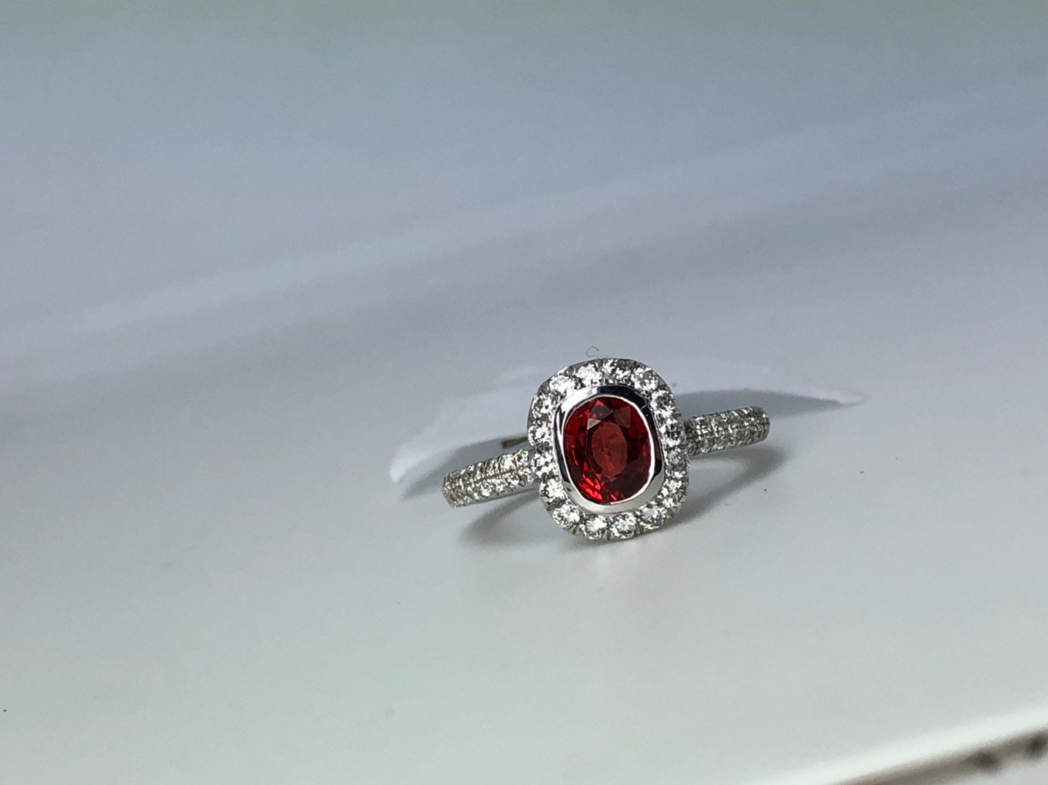 Red Sapphire&diamonds Ring - Etsy