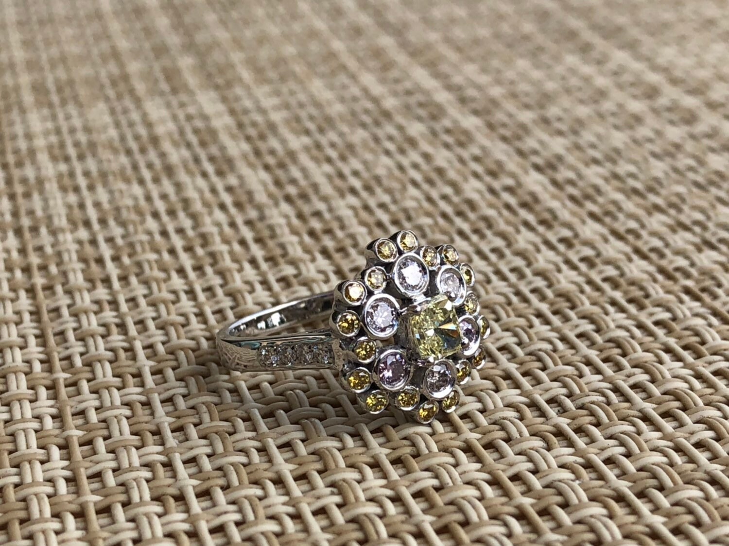 Fancy Color Diamonds Ring - Etsy