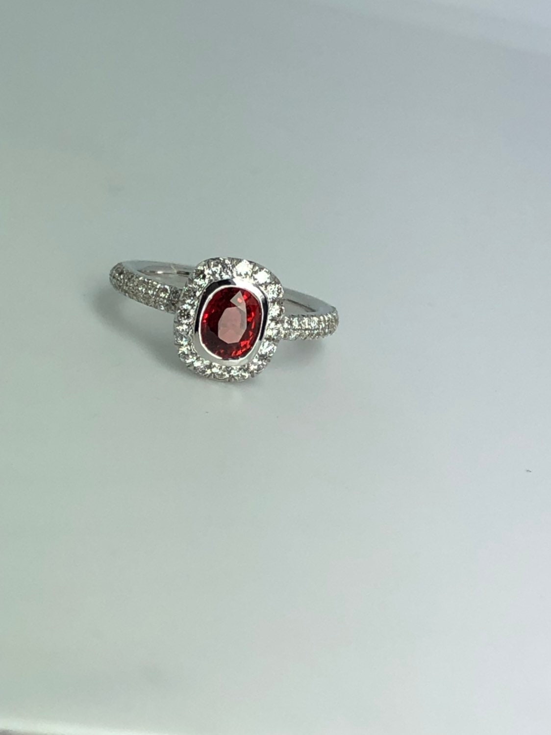 Red Sapphire&diamonds Ring - Etsy
