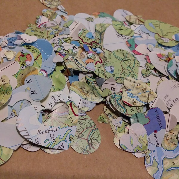 Map Confetti - Etsy