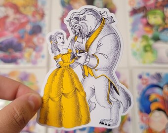Beauty and the Beast Car Stickers | Etsy UK