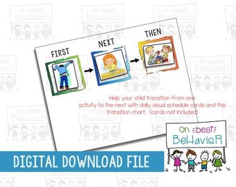 First Then Chart Kids Autism Visual ABA Therapy Toddler Smooth ...