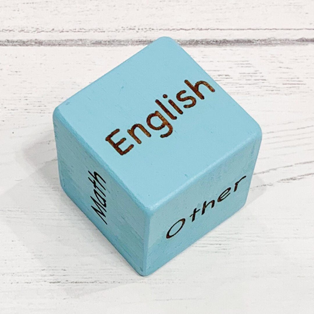 Custom Wooden Homeschooling Dice, Educational Learning Tools ...