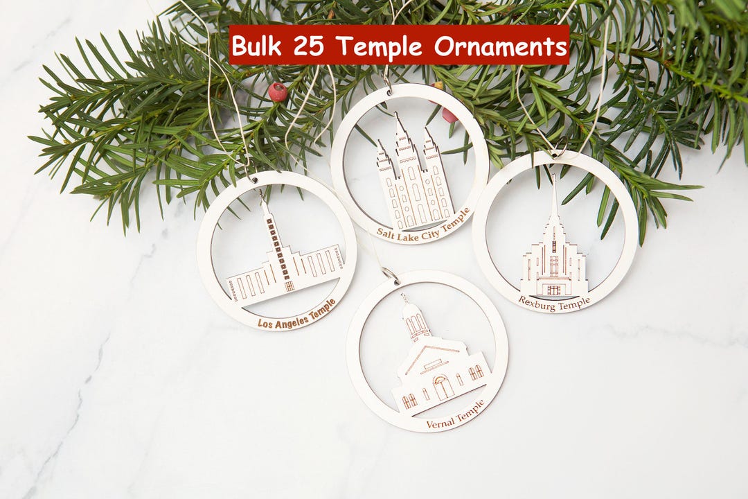 25 Wooden LDS Temple Ornaments: Personalized Church Gifts - Etsy