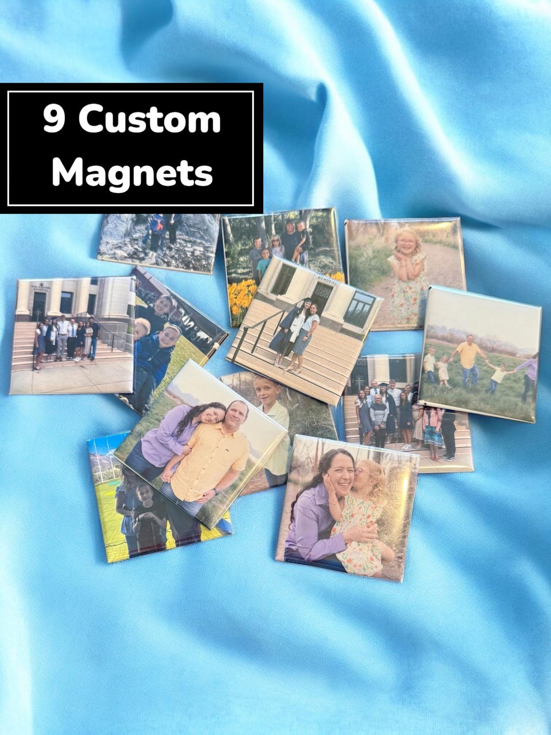 Custom Photo Magnets Set of 9 | Picture Magnet Gift | Memory Keepsake ...