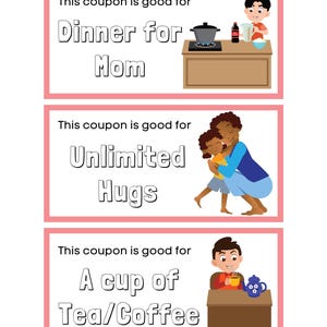 Printable Mother’s Day Coupon Book – DIY Gift for Mom From Kids ...