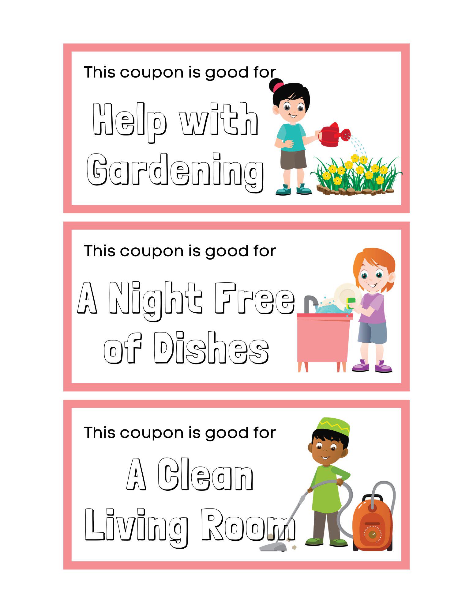 Printable Mother’s Day Coupon Book – DIY Gift for Mom From Kids ...