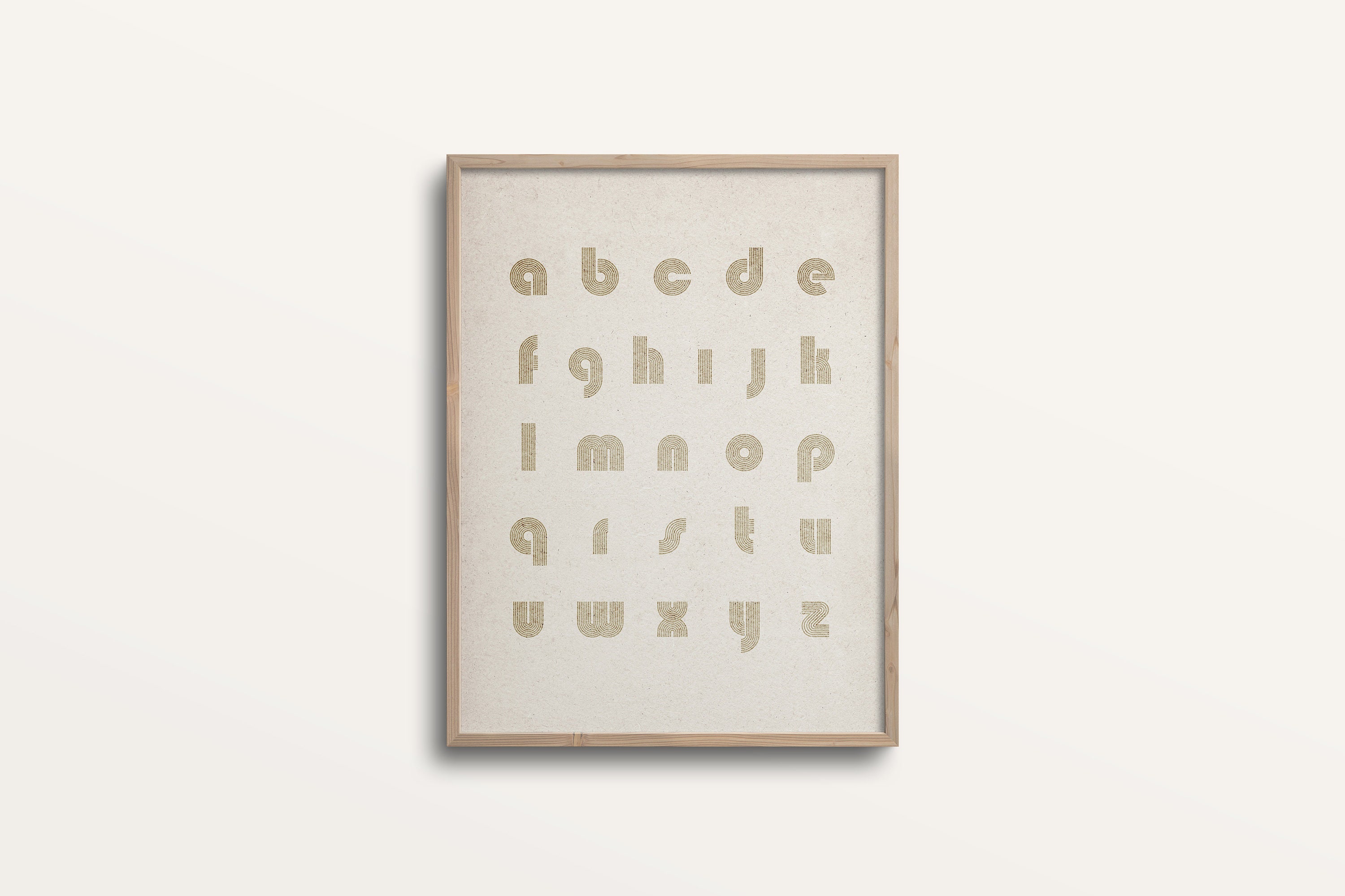 Retro Alphabet Poster Natural Instant Download Kids Art - Etsy Canada