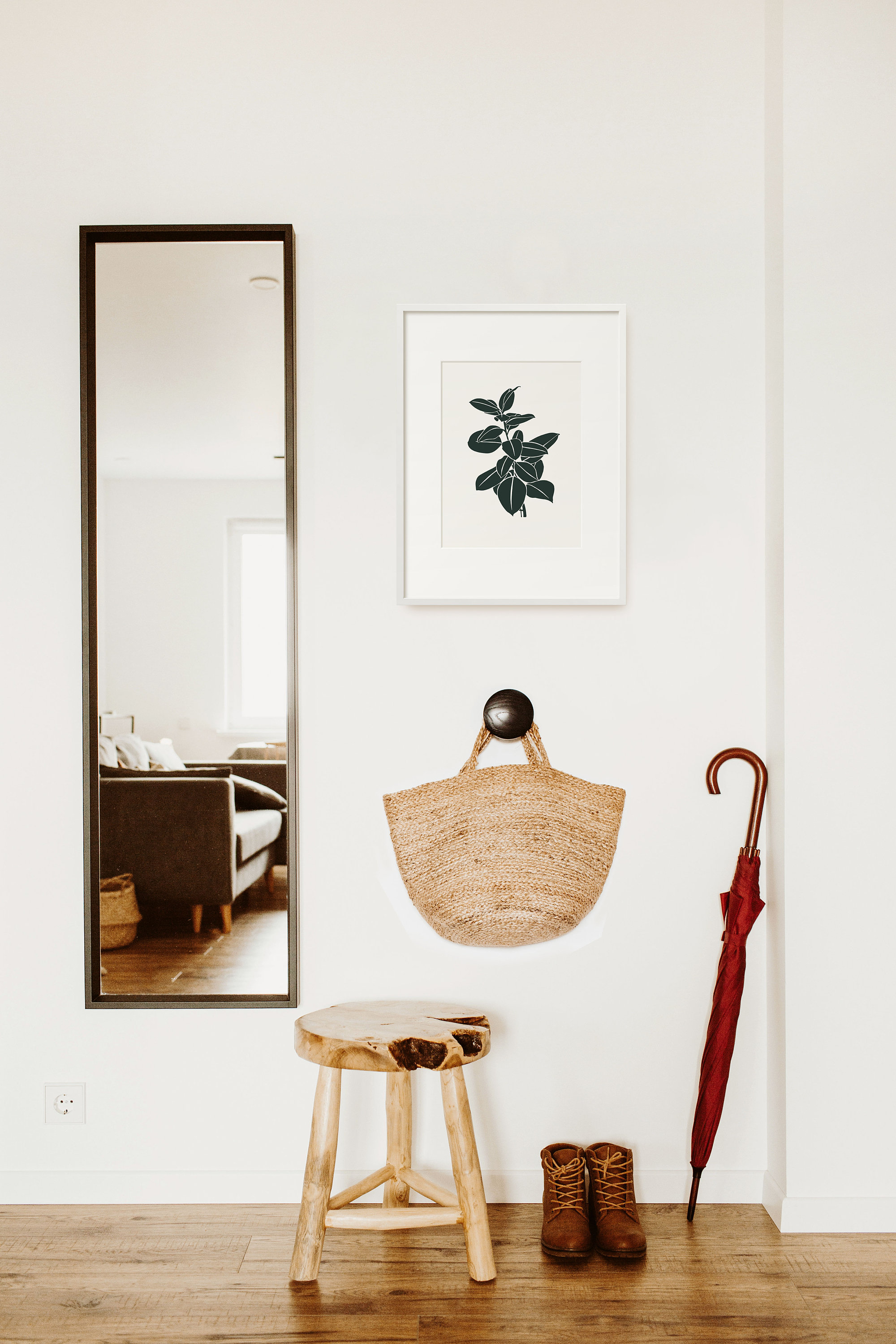 Rubber Tree Print Botanical Illustration Downloadable - Etsy